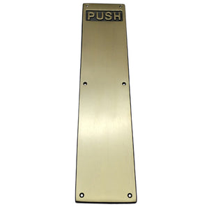 Quality 16 Inch"Aholibamah" Brass Push Plate - Adonai Hardware