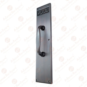 Quality 16 Inch "Aholibamah" Brass Door Handle with "PULL" Back Plate ...