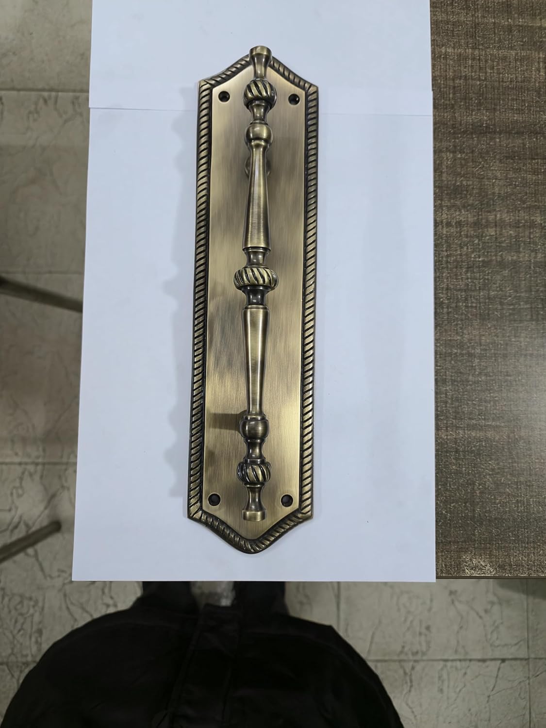 Quality 9.5 Inch "Simeon Georgian Brass Door Pull with 12" Backplate ...