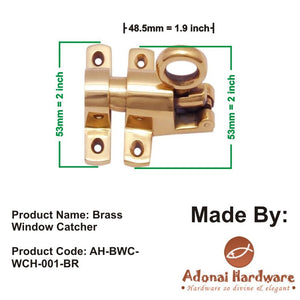 Quality Brass Window Catcher - Adonai Hardware