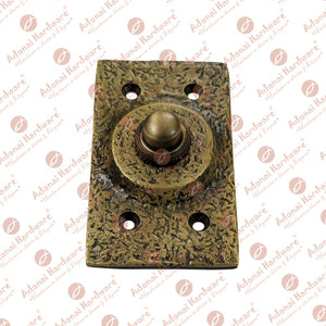 Best "Zimran" Brass Rectangular Bell Push - Adonai Hardware